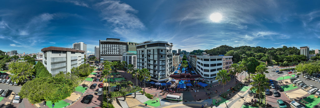 Gaya Street Sunday Market, Kota Kinabalu, Sabah Malaysia 360 Panorama ...