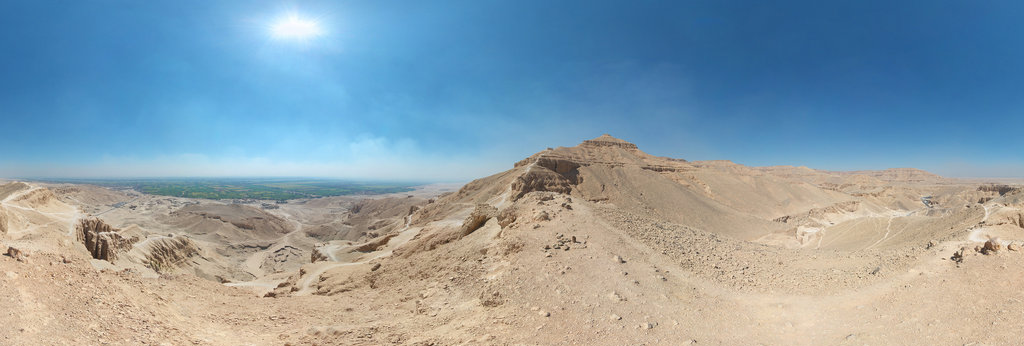 View on the King's Valley and the valley of Nile 360 Panorama | 360Cities
