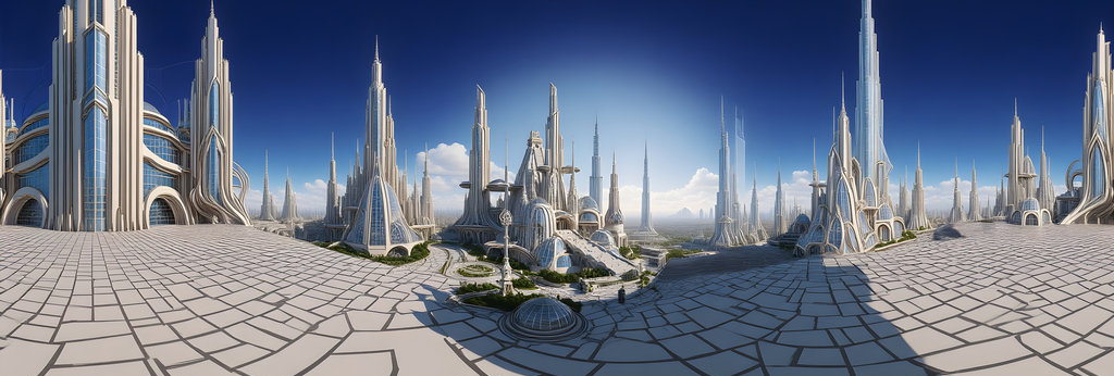 Futuristic City Utopia Architecture 360 Panorama | 360Cities