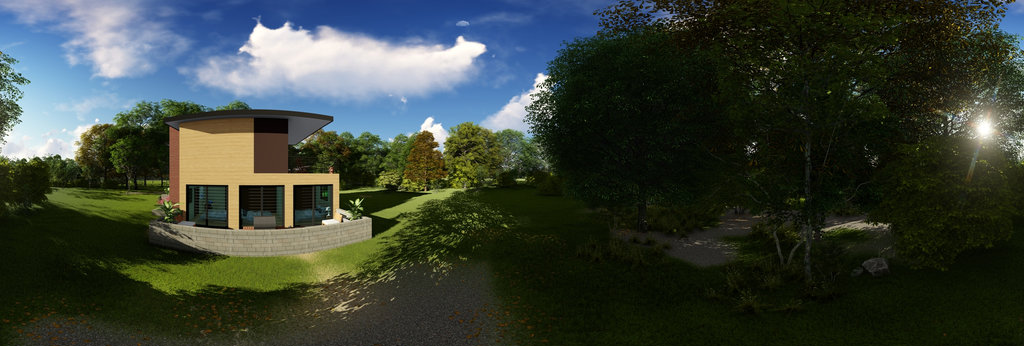 House Design CUBIC - Exterior Left Side View 360 Panorama | 360Cities