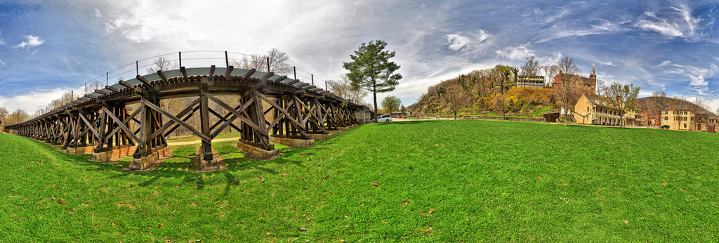 Harpers Ferry Field Under The Tracks 360 Panorama | 360Cities