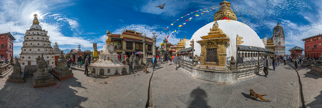 Swayambhunath Central Stupa, Kathmandu, Nepal 360 Panorama | 360Cities