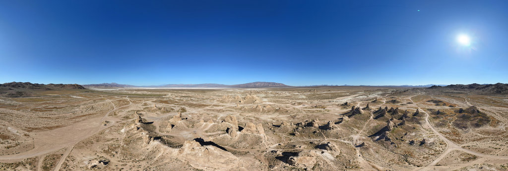An aerial 360 spherical panorama of the Trona Pinnacles 360 Panorama ...