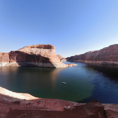 Three Roof Ruin, Escalante Arm, Lake Powell, Utah, USA 360 Panorama ...