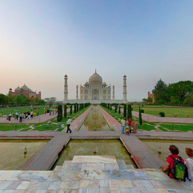 Taj Mahal Sunset - Classic view 360 Panorama | 360Cities