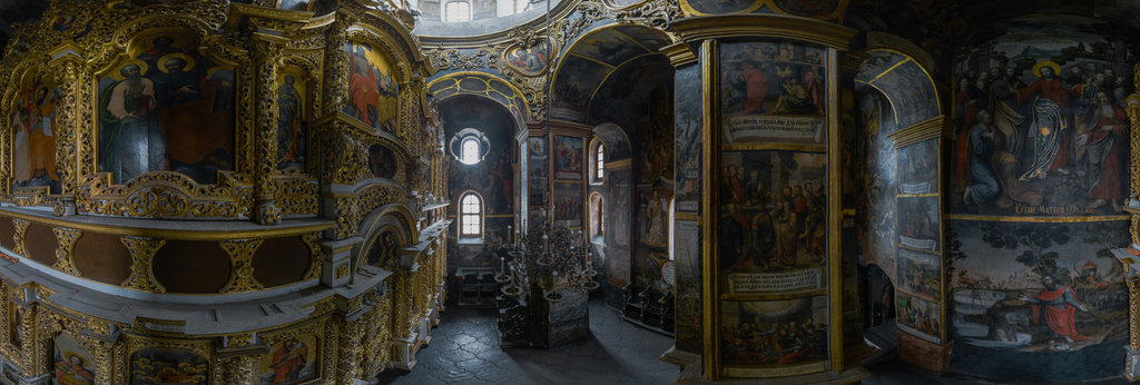 Kyiv. Pechersk Lavra. Trinity Church. Left side of the naos (transept ...