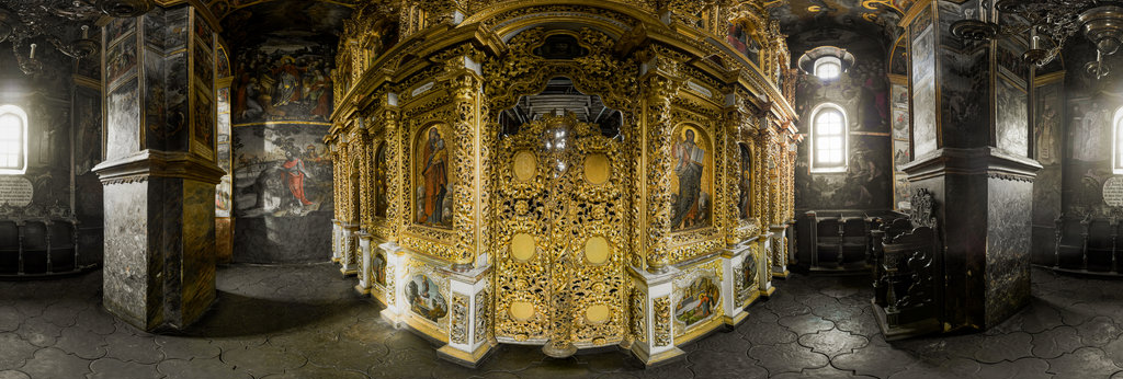 Kyiv. Pechersk Lavra. Trinity Church. Centre (down) side of the naos ...