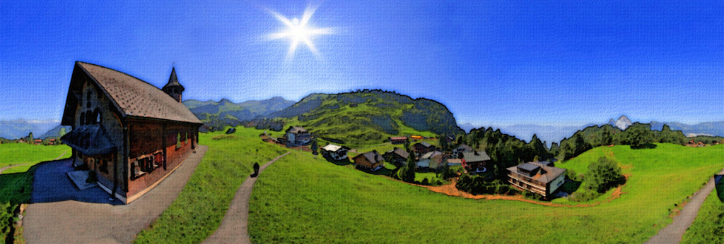 Kirche Stoos, gemalt auf "WC Papier" 360 Panorama | 360Cities