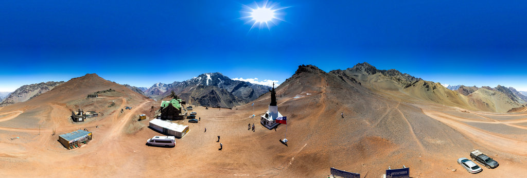 Andes, Argentina/Chile Border - Cristo Redentor III 360 Panorama ...