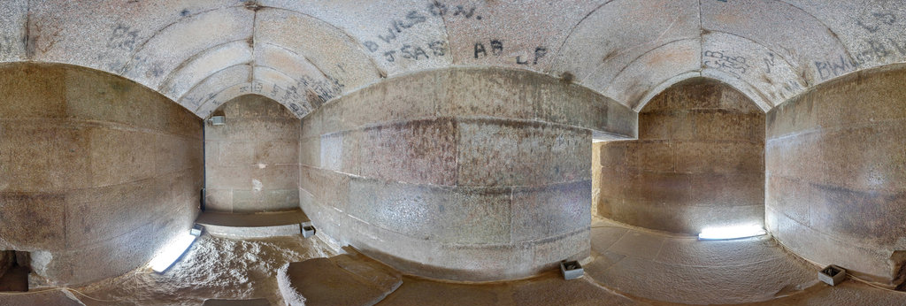 The burial chamber in pyramid of Menkaure on The Giza Plateau 360 Panorama | 360Cities