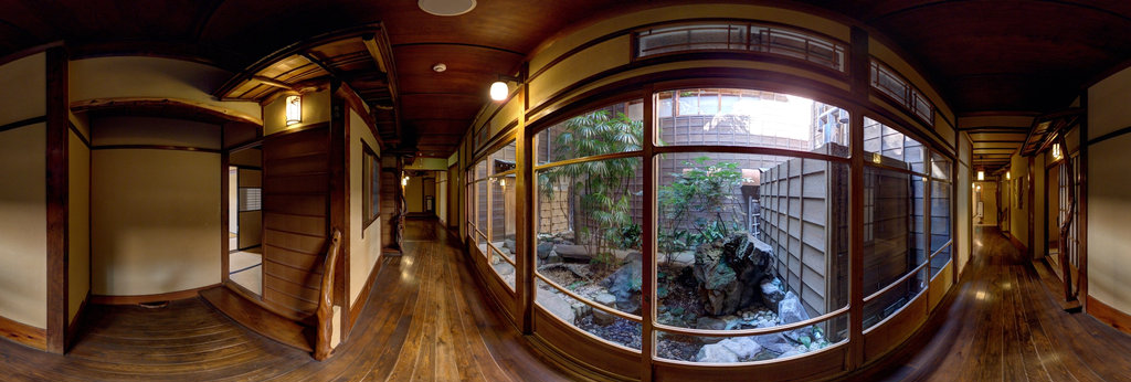 First Floor Passage of Tokaikan(東海館,Tōkaikan),a Japanese inn at a hot ...