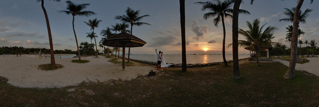 Sun Set on Sentosa Tanjong Beach 360 Panorama | 360Cities