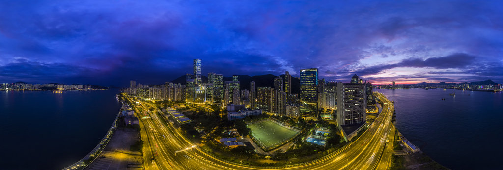 Quarry Bay At Blue Hour, HK 360 Panorama | 360Cities