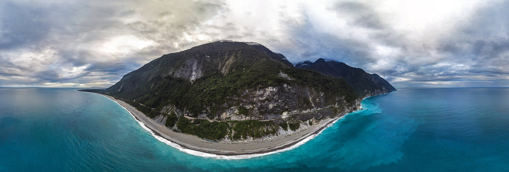 Qing Shui Cliff(台東清水斷崖), Su Hua Highway, Taitung, TW. 360 Panorama ...