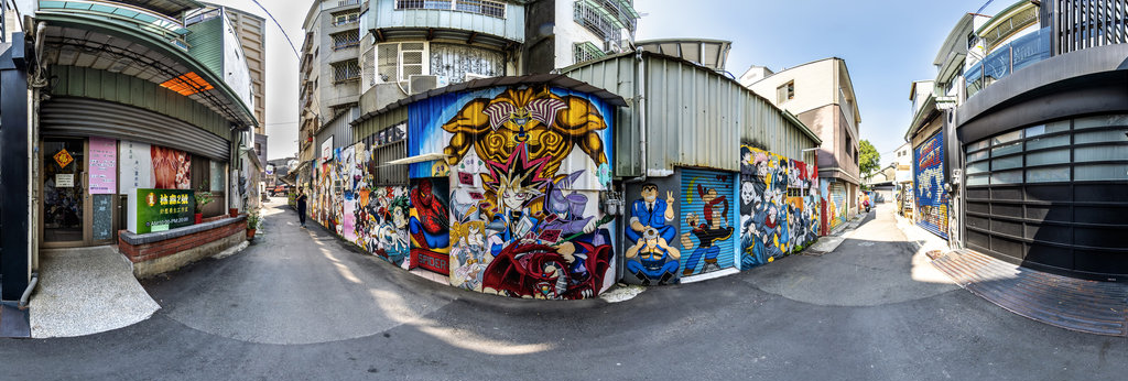 Painted Animation Lane(台中動漫彩繪巷), Taichung, TW 360 Panorama | 360Cities